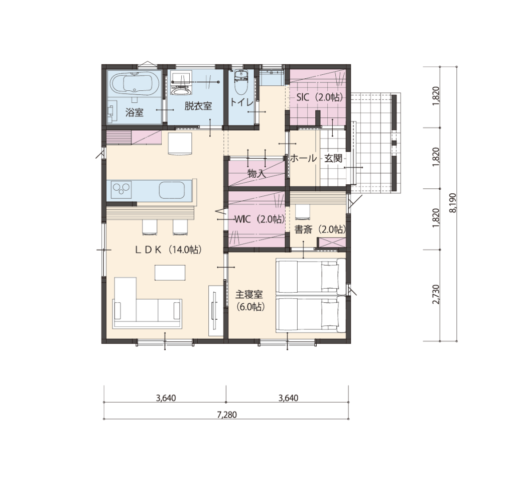 【間取り紹介】│20坪の平屋を建てる。スモールハウスの平屋LIFE | 不二建設
